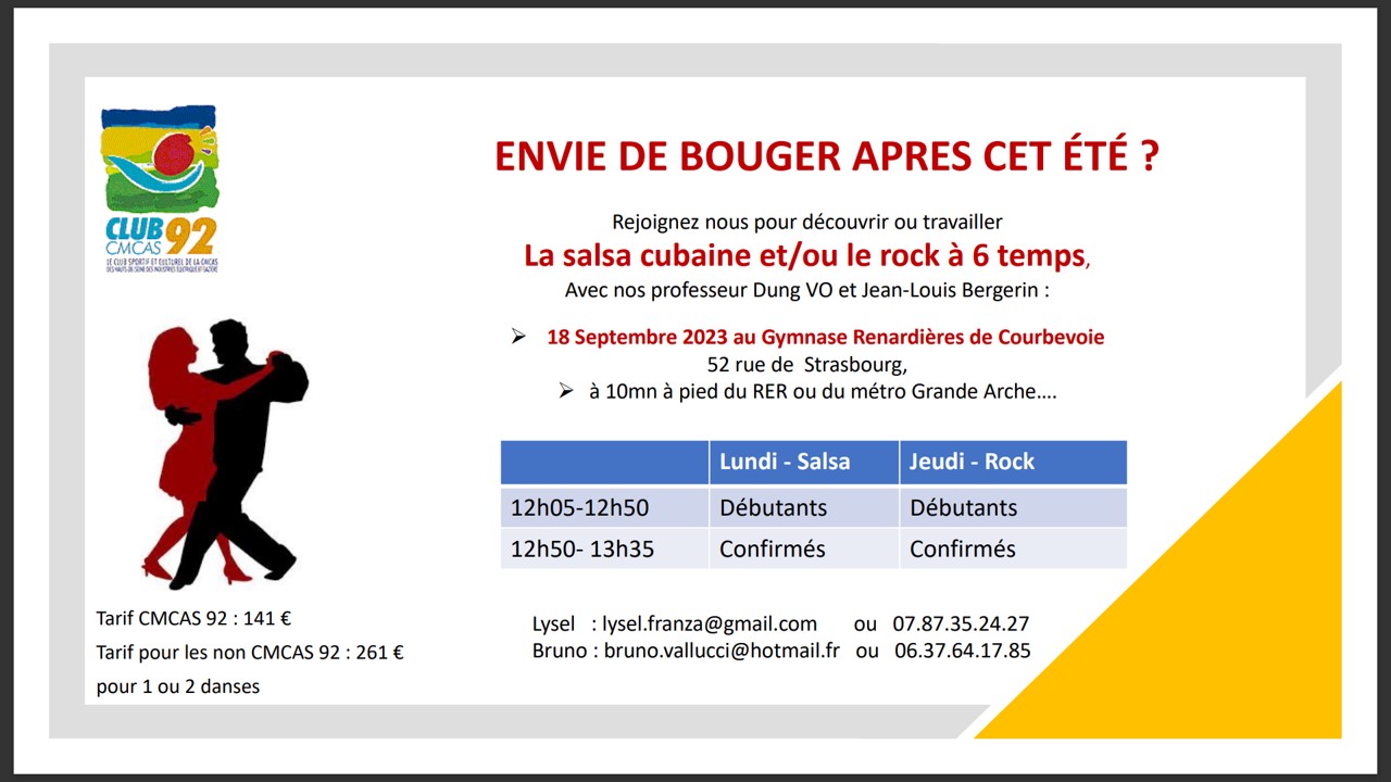 Salsa Cubaine et Rock à La Défense - Club92Cmcas